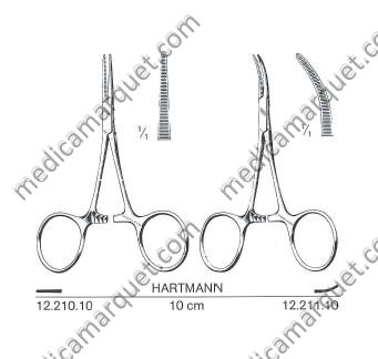 SAROT pinza hemostática clamp bronquial curvas 24cm - Medica Marquet