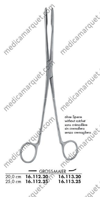 MARTIN pinza para curaciones recta 17 cm - Medica Marquet
