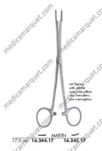 MARTIN pinza para curaciones recta 17 cm - Medica Marquet