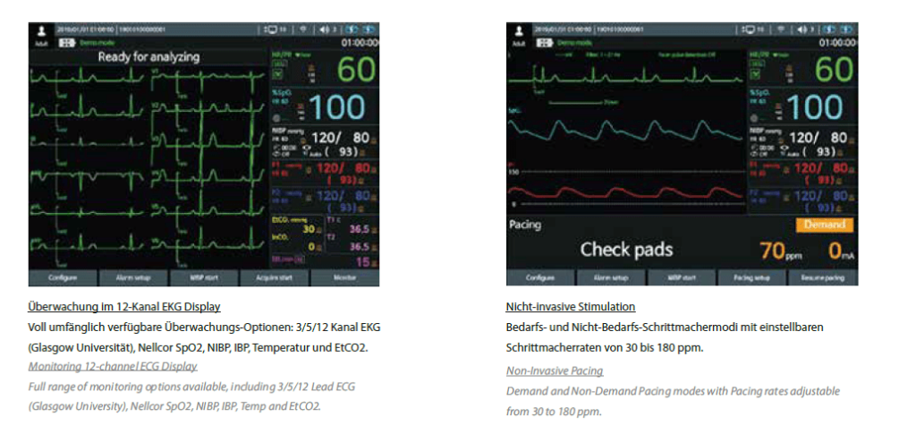 Desfibrilador bifásico con monitor Mod. defiMASTER - Medica Marquet